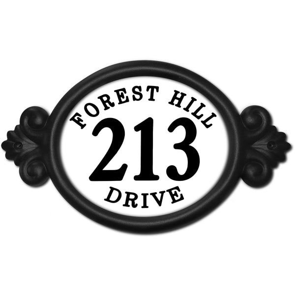 Engraved Classic Frame Horizontal with Street name Address Plaque – The ...